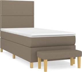 Box spring postel s matrací taupe 90x190 cm textil 3137041