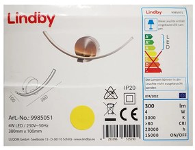 Lindby | Lindby - LED Nástěnné svítidlo IVEN LED/7W/230V | LW0045
