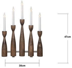 Vánoční světelná dekorace do zásuvky v tmavě přírodní barvě Midja 2.0 – Star Trading
