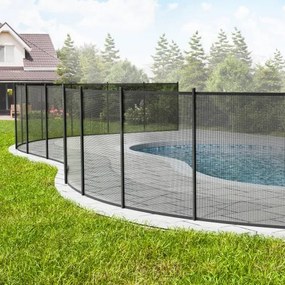 oplocení bazénu 1,22 × 29,26 m odnímatelné bazénové oplocení pro venkovní zapuštěné