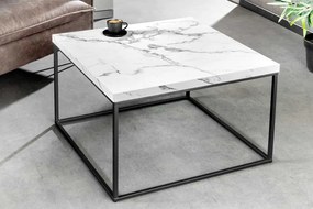 Designový konferenční stolek Haines 45 cm vzor bílý mramor