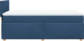 Box spring postel s matrací modrá 90x200 cm textil 3286569