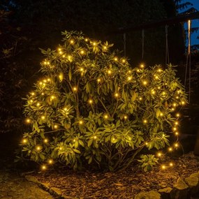 Hobby Line LED světelná síť, 200 × 150 cm, teple bílá, 90 diod, tmavě zelený kabel, IP44, prodlužovací