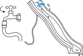 KBT | Skluzavka s přípojkou na vodu žlutá 2,20 m | 11640065