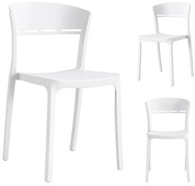 Bílá plastová židle COCO
