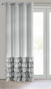 ZATEMŇOVACÍ ZÁVĚS NA KROUŽCÍCH DANI 140X250 CM STŘÍBRNÁ