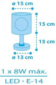 Dalber 60651 - Dětská lampička PIRATE ISLAND 1xE14/8W/230V