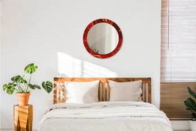 Kulaté dekorativní zrcadlo na zeď Červený mramor fi 60 cm