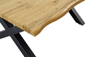 Designový konferenční stolek Onofrio 90 cm vzor divoký dub