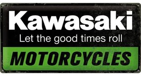 Postershop Plechová cedule: Kawasaki Motorcycles - 50x25 cm