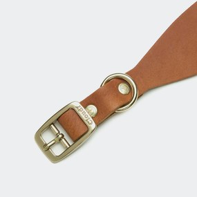 Cloud7 Kožený obojek pro chrty Camel Gold Velikost: M