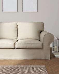 Potah na pohovku IKEA Ektorp 3-místná rozkládací, NOVÝ MODEL 2013 barva béžová látka pletený vzor