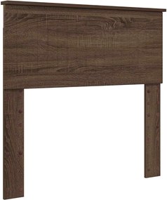 Rám postele s čelo Hnědý dub 90 x 200 cm Masivní borové dřevo 3410651