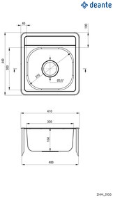 Deante Dřez Mercato nerez - ZHM 3100