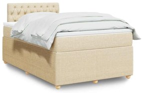 Box spring postel s matrací krémová 120x200 cm textil 3287435