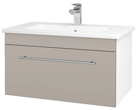Dřevojas Koupelnová skříň ASTON SZZ 80 Varianta: N01 Bílá lesk / Úchytka T02 / N07 Stone