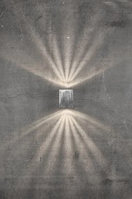 NOR 49711031 Venkovní nástěnné svítidlo Canto Kubi 2 2x5W LED galvanizovaná ocel čirá - NORDLUX