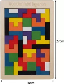 Dřevěné Tetris puzzle