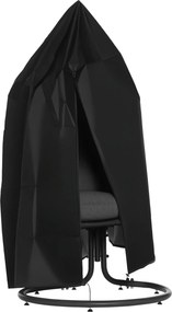 Voděodolný a větruodolný potah na závěsné křeslo Outsunny s zipem 210D Oxford pro závěsné křeslo a houpací síť Ø115 x 190H cm Černý | Aosom