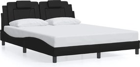 Rám postele Viana bez matrace černý 160x200 cm umělá kůže 3208103