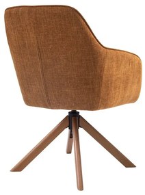 Oranžová čalouněná jídelní křesla v sadě 2 ks Avola – Unique Furniture