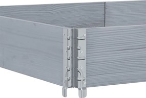 Zahradní truhlík šedý 150 x 100 cm masivní borové dřevo 3295417
