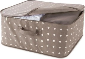 Béžový box na uložení oblečení Compactor Dots, 46 x 20,5 cm