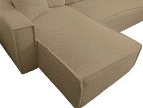 Rozkládací oboustranná sedací souprava do L SMART BOUCLE 232x143 cm, tmavě béžová