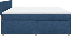 Box spring postel s matrací modrá 180x200 cm textil 3286758