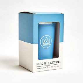 Designový termohrnek, 380ml, Neon Kactus, modrý