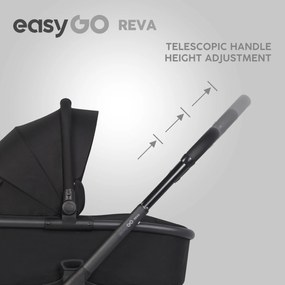 Kombinovaný kočárek EasyGo Reva 2v1 Ebony Black