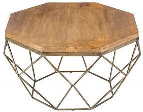 Noble Home Přírodní dřevěný konferenční stolek Diamond 70 cm