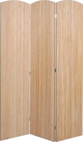 Bambusový paraván HWC-O30, dělící stěna, 3 panely, 170 × 120 cm – hnědá