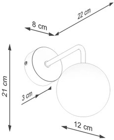 Sollux SL.1661 - Nástěnná lampa ASTRAL 1xG9/8W/230V černá