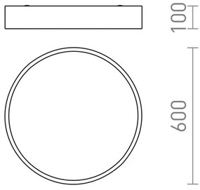 RED - Design Rendl - R13333 - LED Stropní svítidlo MEZZO LED/60W/230V černá