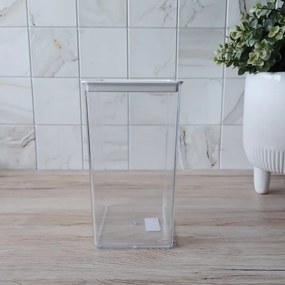 DÓZA NA SUCHÉ POTRAVINY 1 500 ml – vysoká, průhledná | DomaLEP varianta: ŠEDÁ