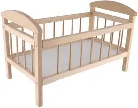 Dřevěná postýlka pro panenky velká / 58,5 × 33 × 37,5 cm / od 3 let