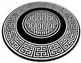 Kulatý koberec GLOSS moderni 6776 85 stylový, rám, řecký černý / slon velikost kruh 200 cm | krásné koberce cz