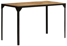 Jídelní stůl 120 cm masivní hrubé mangovníkové dřevo a ocel,  246630