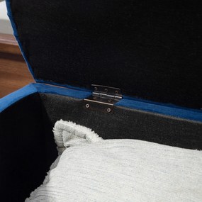 HOMCOM Úložná lavička, prošívaný design polokruhové úložné truhly, otomany s sametovým potahem, nohy z kaučukového dřeva, pro obývací pokoj, ložnici,…