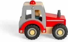 Bigjigs Toys Traktor červený / od 12 měsíců