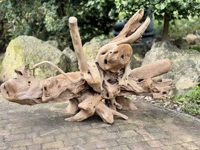 Královské křeslo z teakového kořene 195 cm – jedinečná lavice