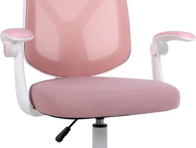 Dětská židle MAUI - síťovina, látka, plast, růžová / bílá