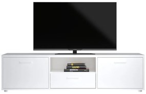Bílý TV stolek 147x38 cm Media – Tvilum