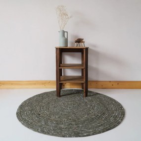 Khaki dětský koberec ø 110 cm Neethu Olive – Nattiot