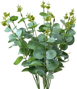 Umělá rostlina žíhaný zelený eukalayptus – 50 cm