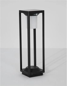 NV 9120622 Venkovní sloupkové svítidlo LOVETO antracitový hliník a akrylový difuzor LED 1.5W 3000K 3.7V 125st. IP65 solární / vypínač na těle / pohybový senzor - NOVA LUCE