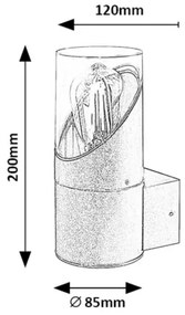 Rabalux 7236 - Venkovní nástěnné svítidlo NOVIGRAD 1xE27/28W/230V IP54