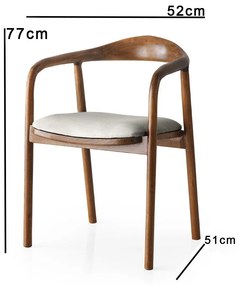 Kalune design Jídelní židle PA hnědá s bílou