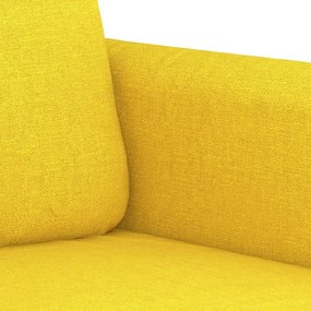 3dílná sedací souprava s poduškami světle žlutá textil 3202099